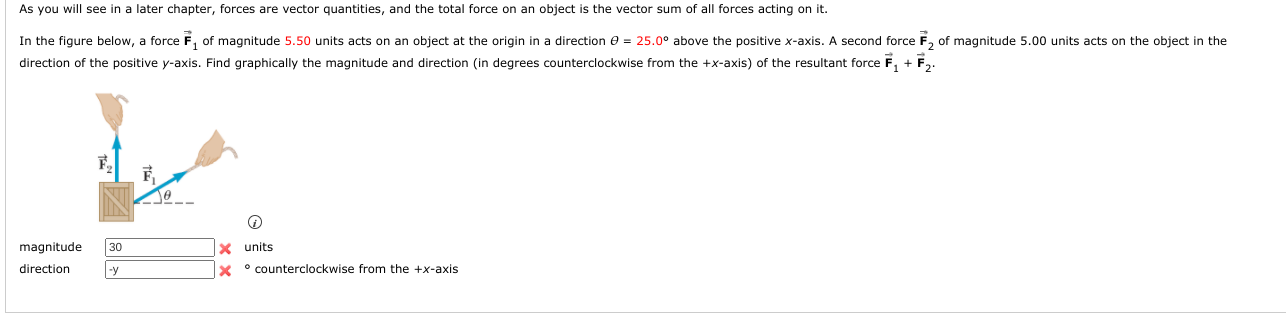 Solved As you will see in a later chapter, forces are vector | Chegg.com