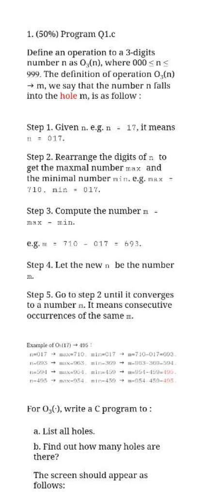 Solved 1 50 Program Q1c Define An Operation To A 
