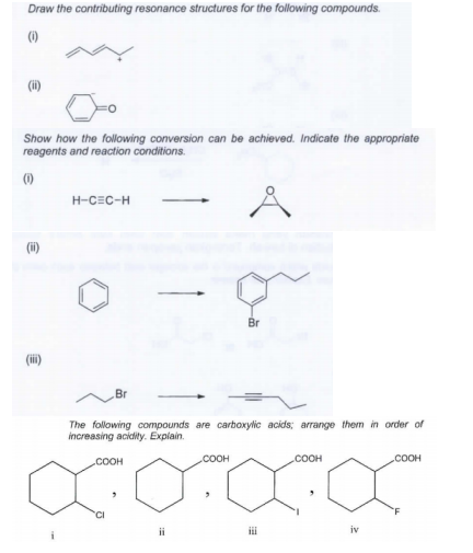 Solved Draw the contributing resonance structures for the | Chegg.com