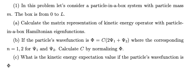 Solved (1) In this problem let's consider a | Chegg.com