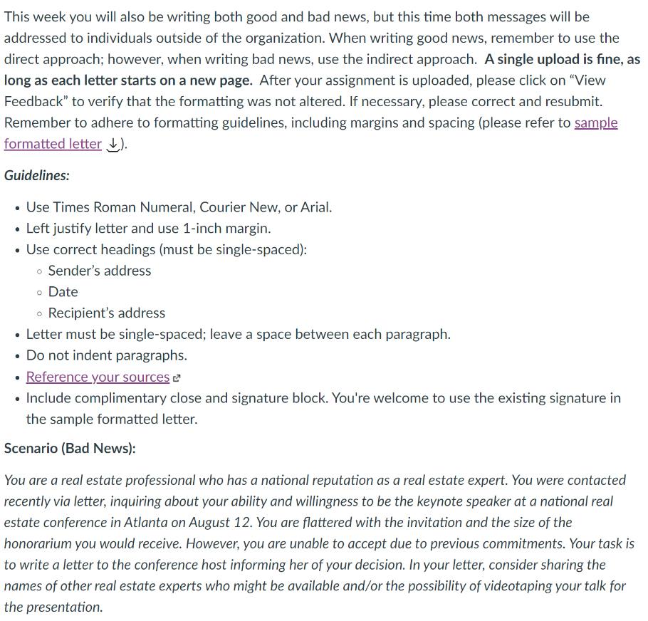 Solved This week you will also be writing both good and bad | Chegg.com