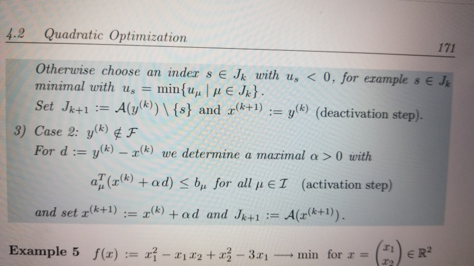 (a) implement the Active Set Algorithm (p170) in | Chegg.com