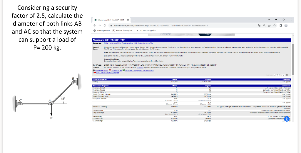 [Solved]: Consider a security factor of 2.5, calculate the d