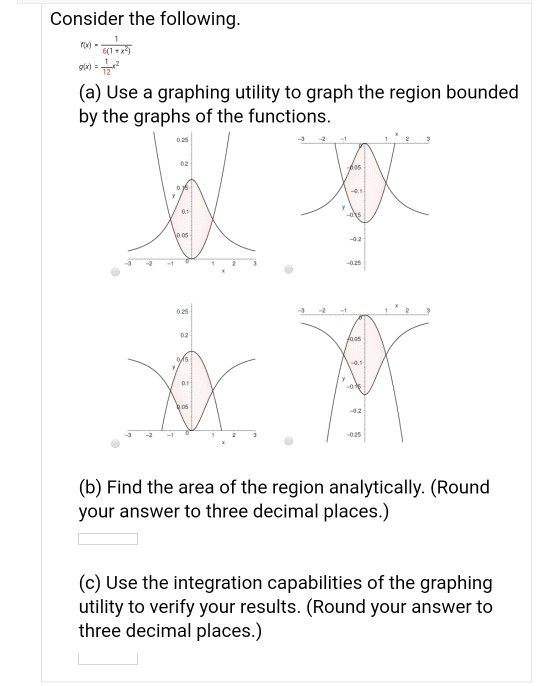 Solved a) use a graphing utility to graph the region bounded | Chegg.com