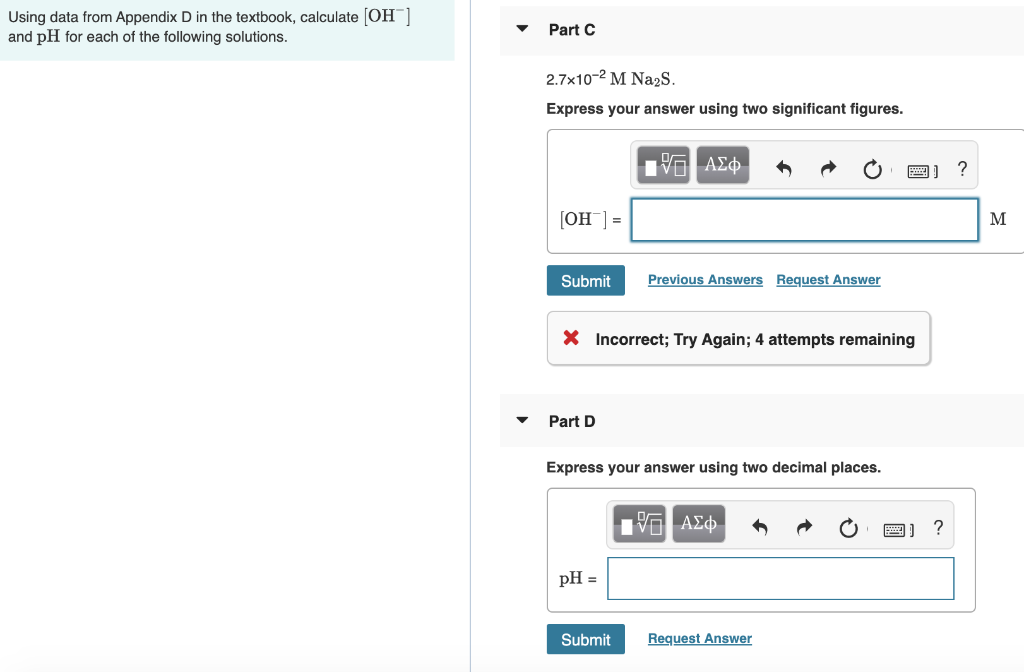 Solved Using Data From Appendix D In The Textbook Calculate