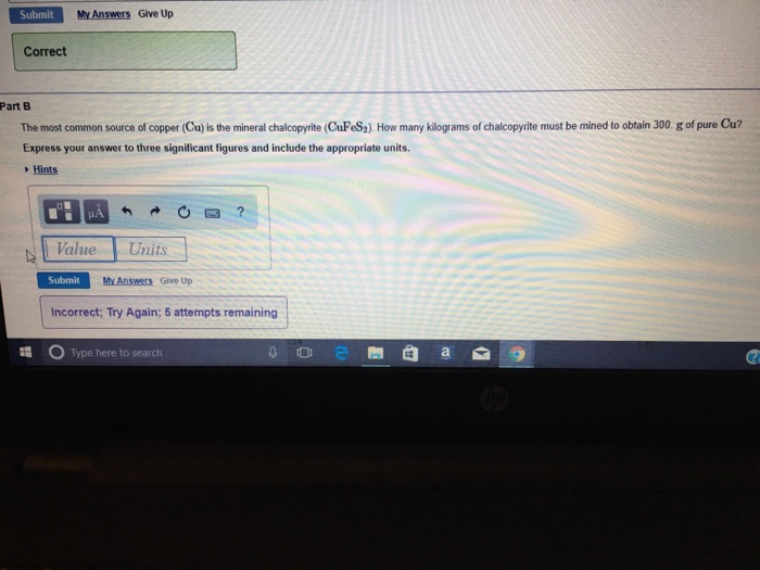 Solved Submit My Answers Give Up Correct Part B The most | Chegg.com