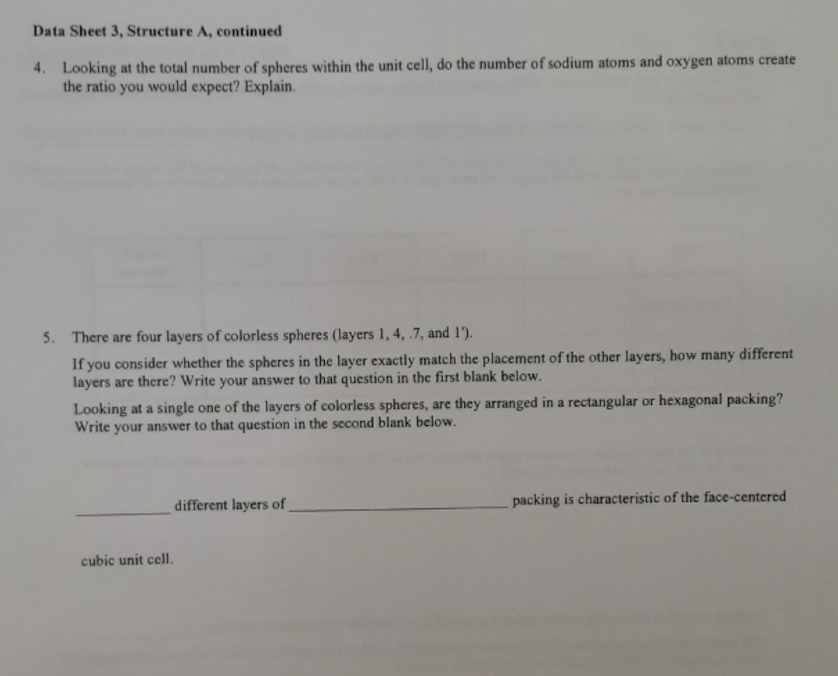 4. Use the picture of the three-dimensional unit cell | Chegg.com