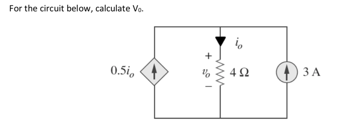 Solved For the circuit below, calculate V0. | Chegg.com Solved For the circuit below, calculate V0. | Chegg.com