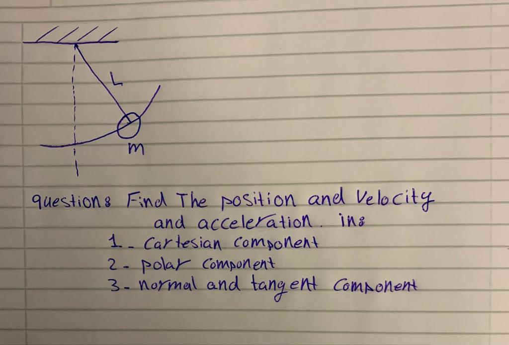 Solved Z m questions Find The position and Velocity and | Chegg.com