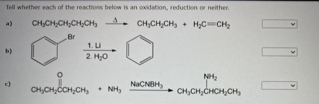Solved Tell whether each of the reactions below is an | Chegg.com