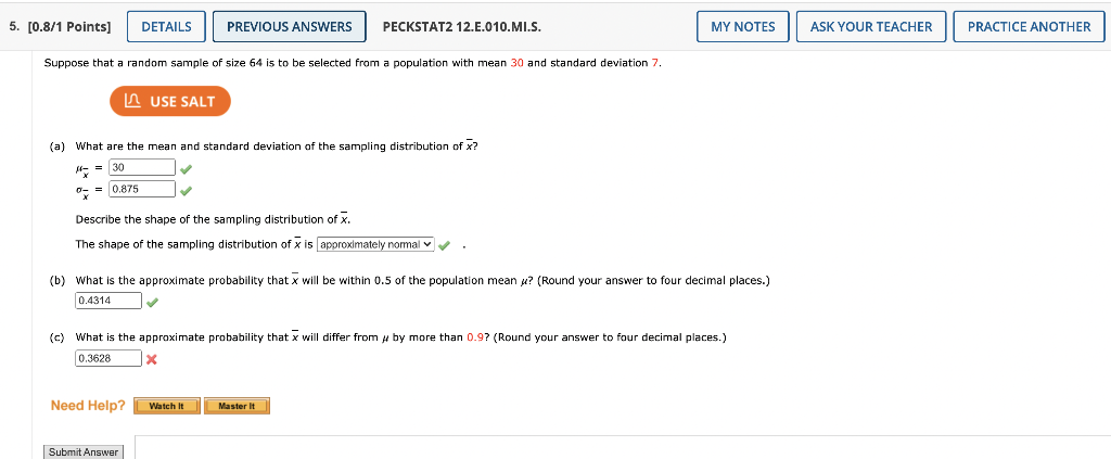 Solved Suppose that a random sample of size 64 is to be | Chegg.com