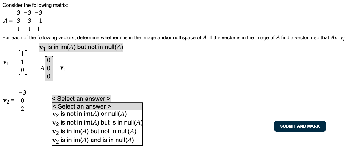 Solved Consider the following matrix: A=⎣⎡331−3−3−1−3−11⎦⎤ | Chegg.com
