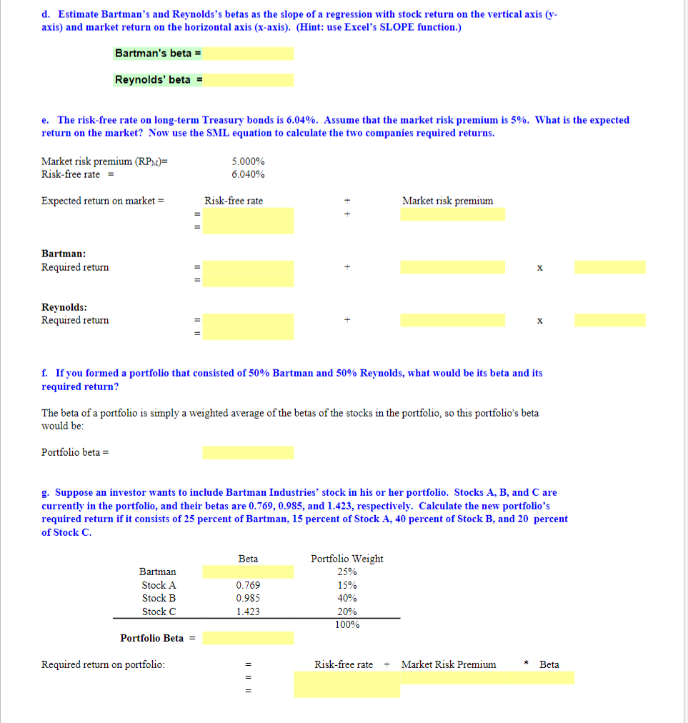 Solved Use the year-end stock price data given to calculate | Chegg.com