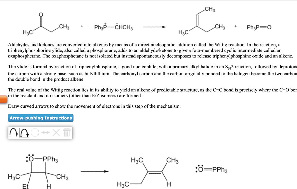 Solved CH3 CH3 + PhP-CHCH3 - H3 + Ph3P=O H3C H2C Aldehydes | Chegg.com