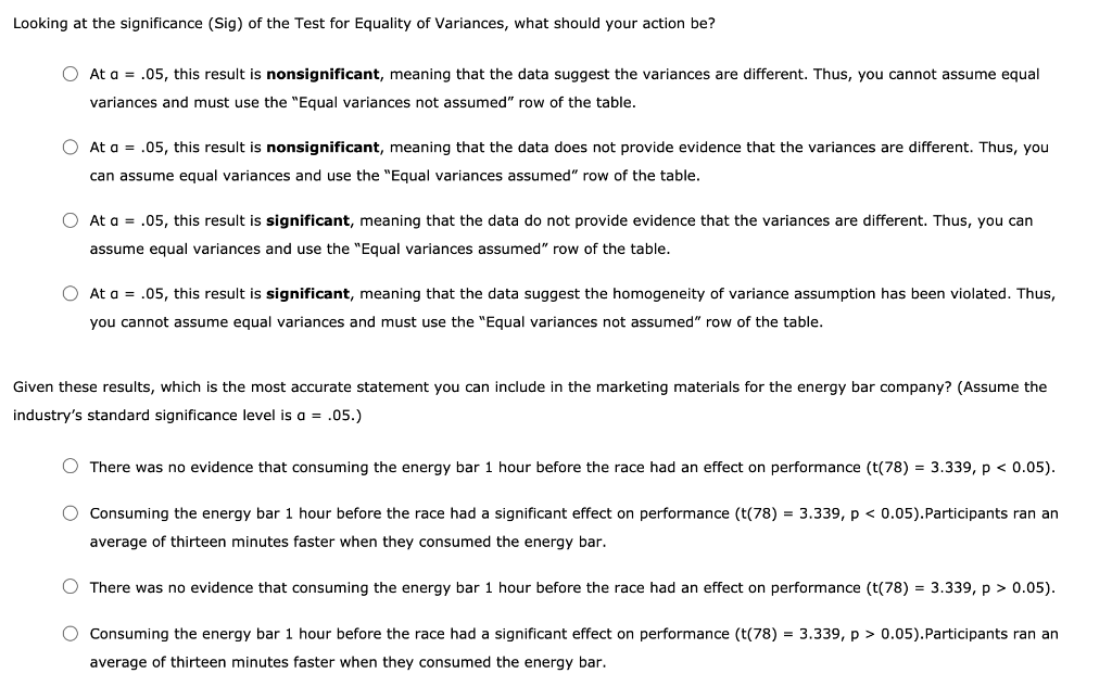 Solved 1. Interpreting statistical software output for a | Chegg.com