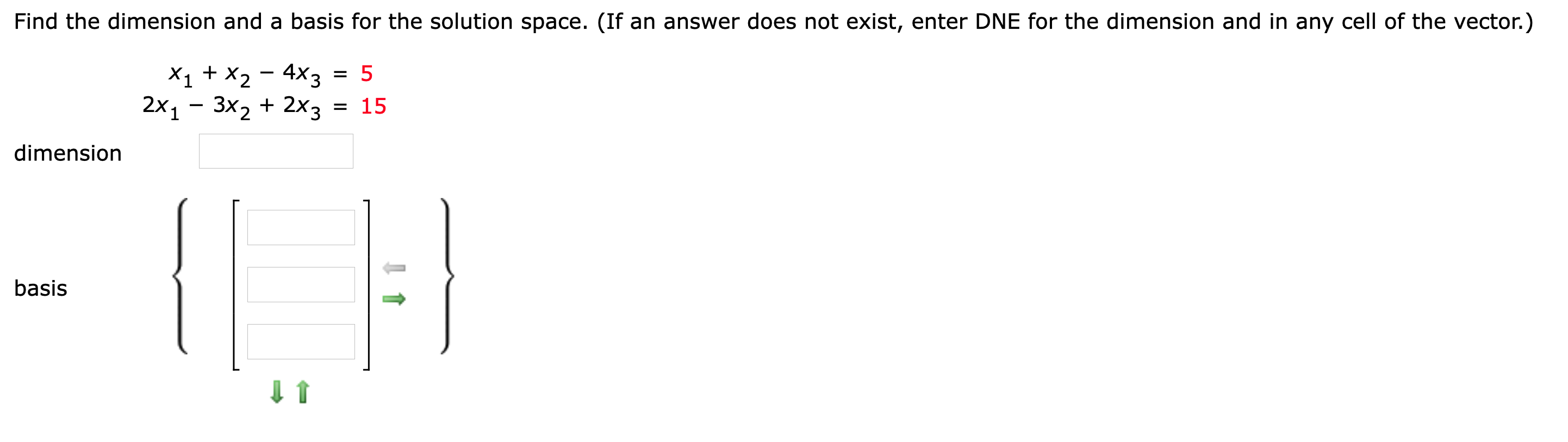 Solved Find the dimension and a basis for the solution | Chegg.com