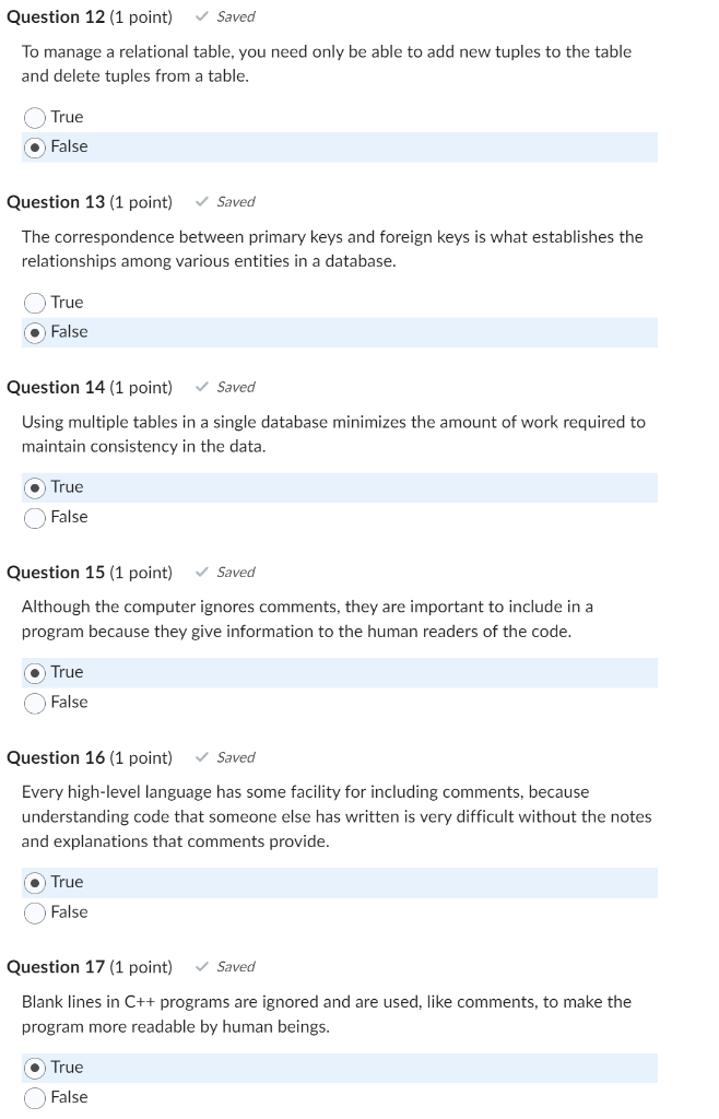 Solved To manage a relational table, you need only be able | Chegg.com