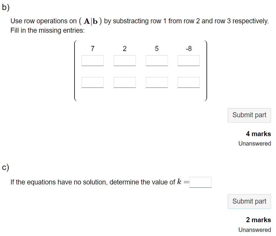 Solved Consider the following linear equations: | Chegg.com