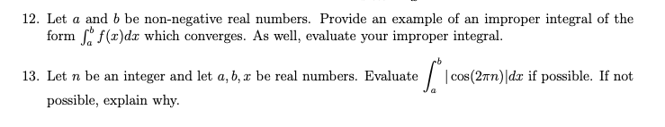 Solved 12. Let a and b be non-negative real numbers. Provide | Chegg.com