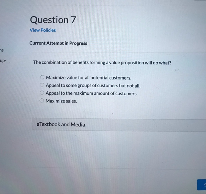 Solved Question 1 View Policies Current Attempt in Progress | Chegg.com