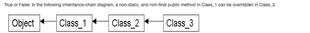 Solved True or False: In the following inheritance-chain | Chegg.com