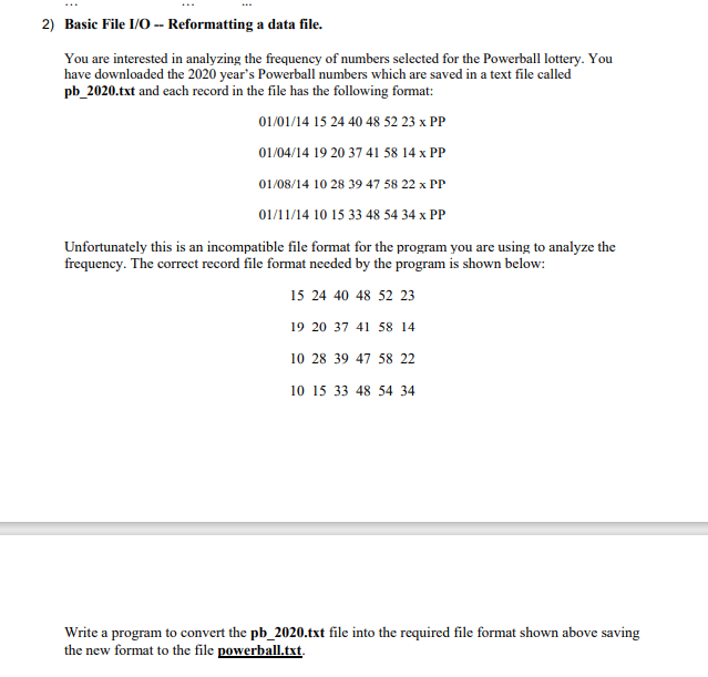 Solved Please use C++ Please don't use linestream, because I | Chegg.com