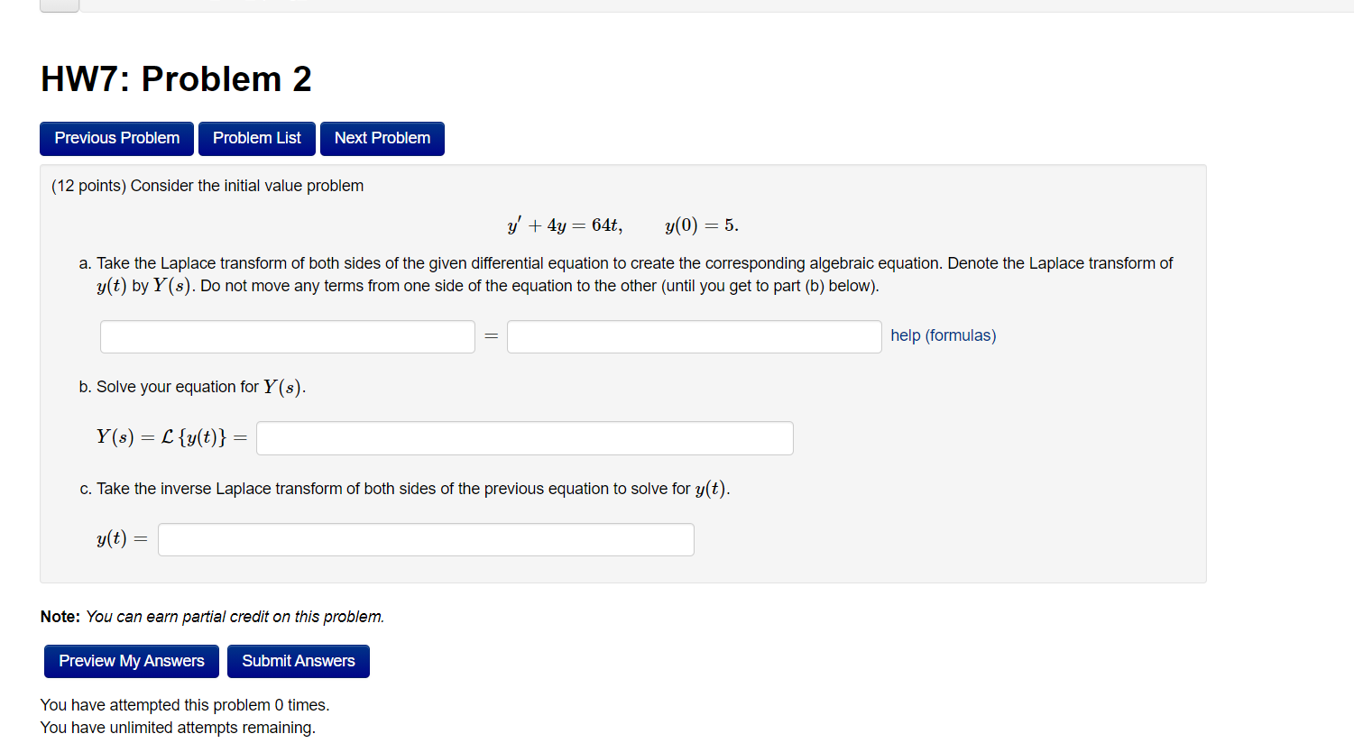 Solved HW7: Problem 2 Previous Problem Problem List Next | Chegg.com