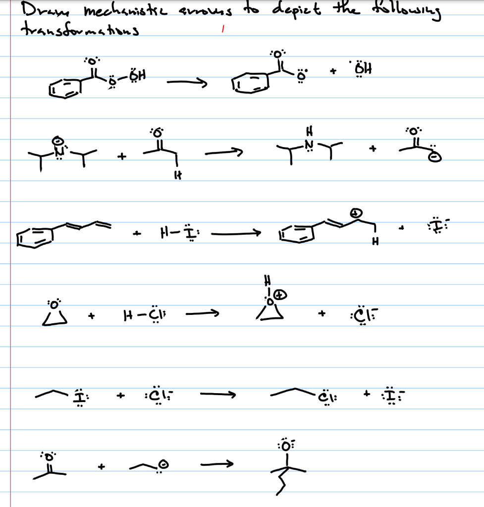 Solved Dram mechanistic arroms to depiet the following | Chegg.com