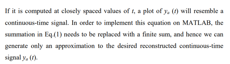 Solved Aliasing Effect in the Time Domain In this project | Chegg.com