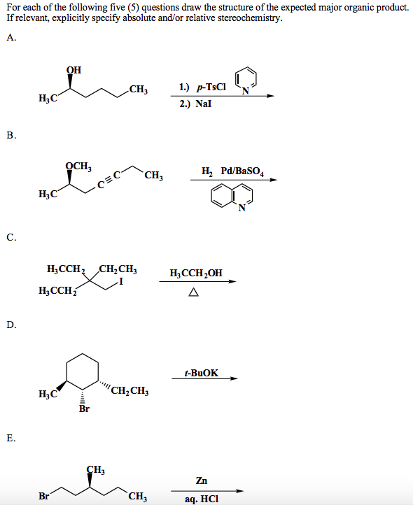 Solved For each of the following five (5) questions draw the | Chegg.com