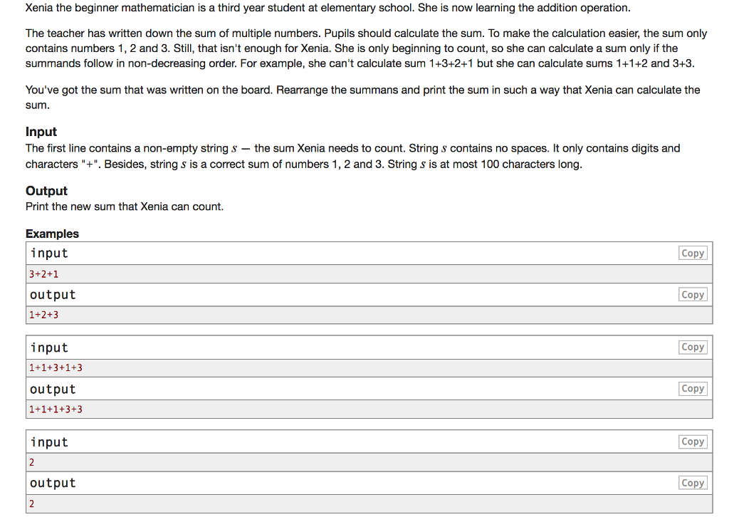 Solved Xenia the beginner mathematician is a third year | Chegg.com