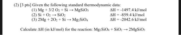 Solved (2) [3 pts] Given the following standard | Chegg.com