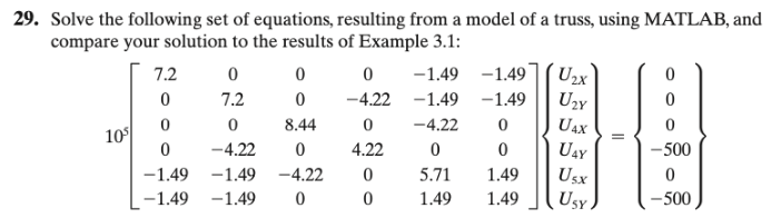 Solved 9. Solve the following set of equations, resulting | Chegg.com