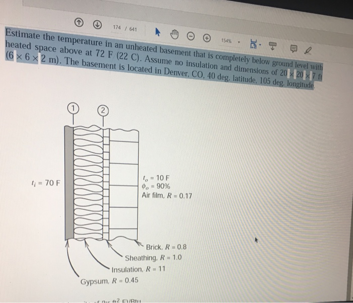 Solved 174 641 Θ Estimate the temperature in an unheated | Chegg.com