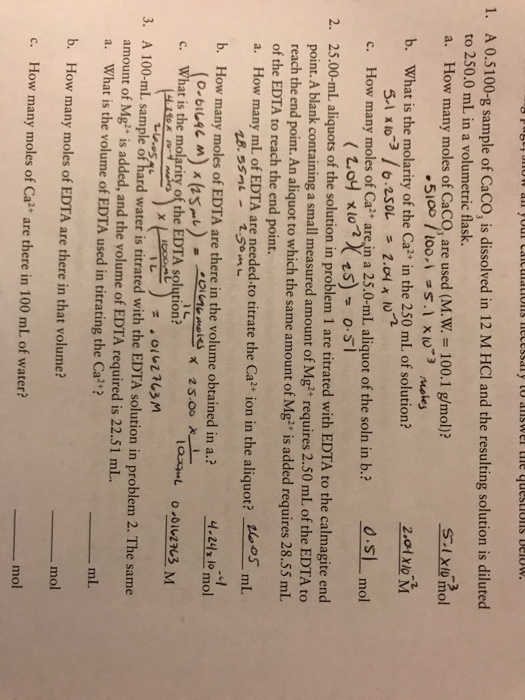 Solved A 0.5100-g sample of CaCO, is dissolved in 12 M HCl | Chegg.com