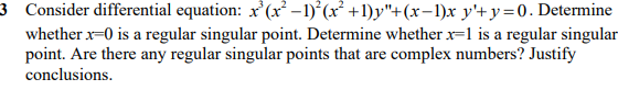 Solved 3 ﻿Consider differential equation: | Chegg.com