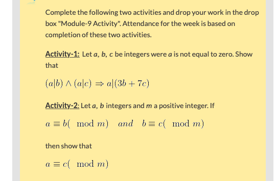 Solved Complete the following two activities and drop your | Chegg.com