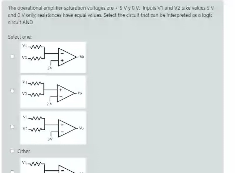 Solved vant The operational amplifier saturation voltages | Chegg.com