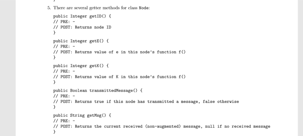 Solved 5. There are several getter methods for class Node: | Chegg.com