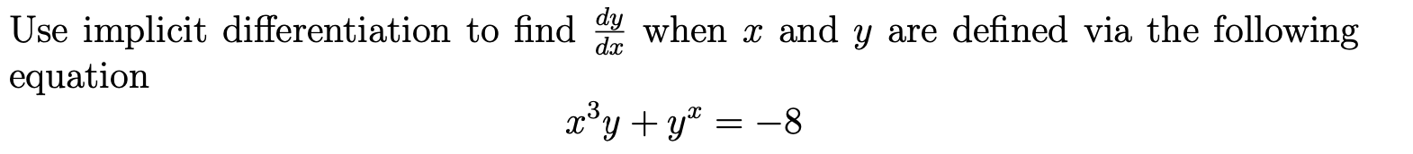 Solved Use implicit differentiation to find \\( \\frac{d | Chegg.com