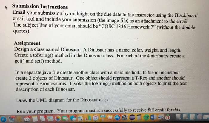 Solved Submission Instructions Email your submission by | Chegg.com