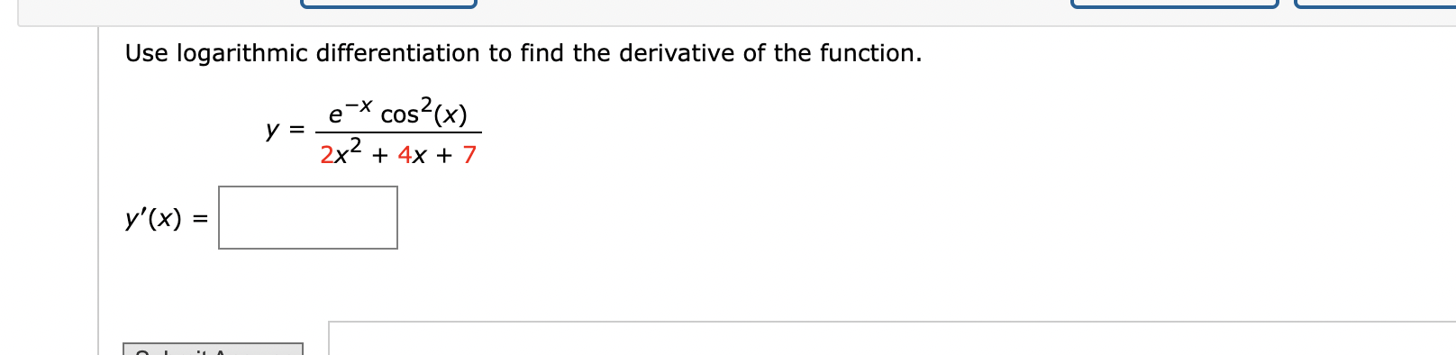 Solved Use logarithmic differentiation to find the | Chegg.com