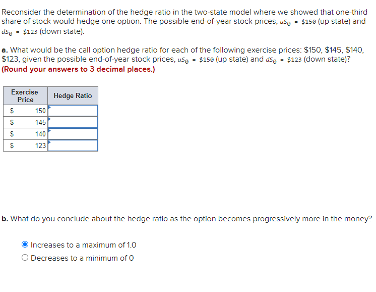 Solved Reconsider the determination of the hedge ratio in | Chegg.com
