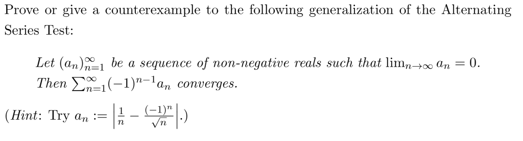 Solved Prove or give a counterexample to the following | Chegg.com