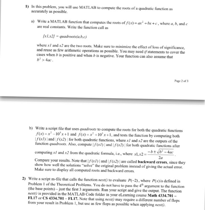 Solved Use MATLAB codes to answer the following questions | Chegg.com