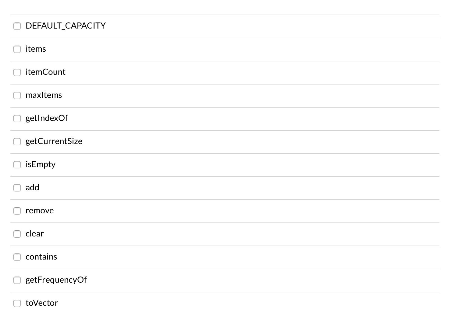 Solved Based on the header file for the class Array Bag | Chegg.com