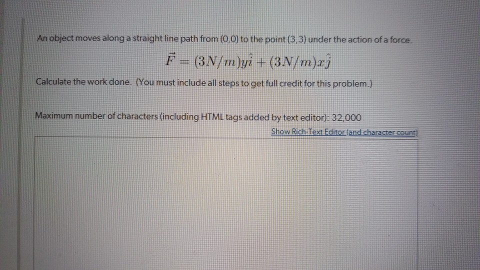 Solved An Object Moves Along A Straight Line Path From 0 0