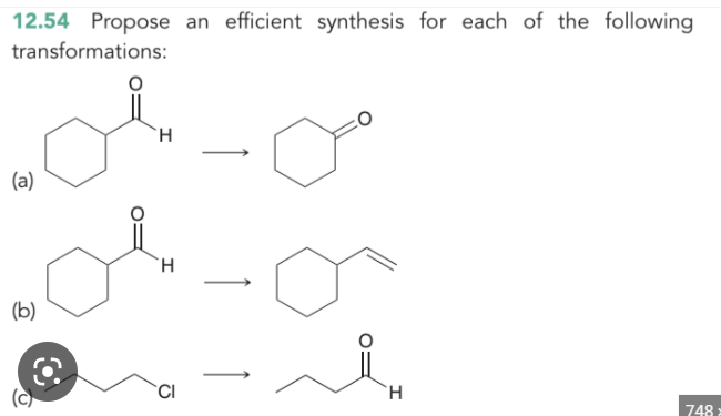 Solved 12.54 Propose an efficient synthesis for each of the | Chegg.com