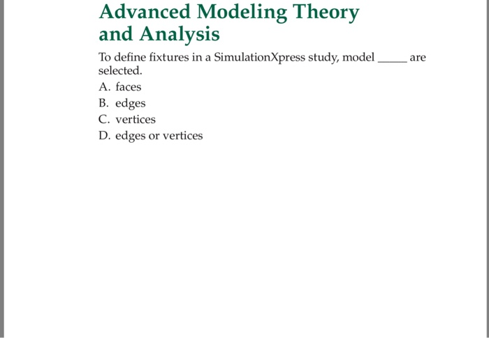 Solved Advanced Modeling Theory and Analysis To define | Chegg.com