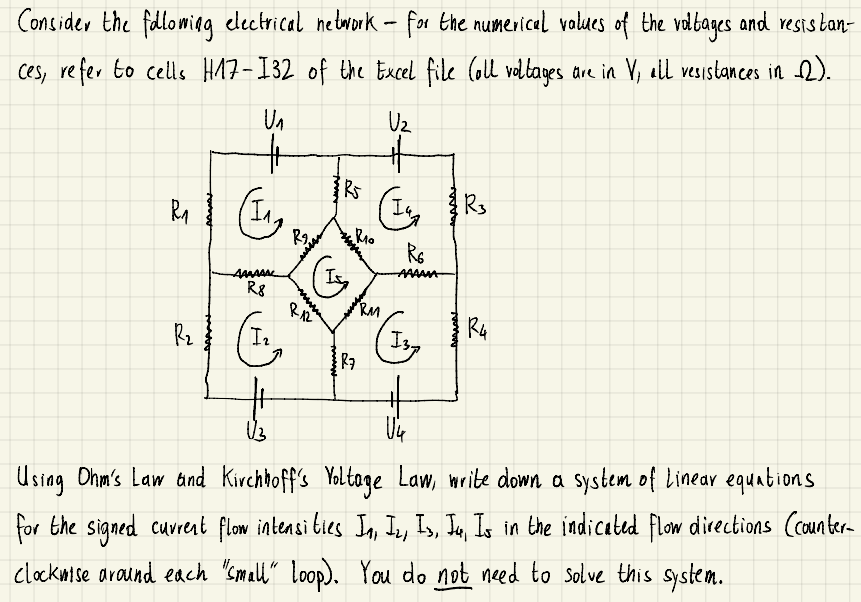 Solved Consider the following electrical network- for the | Chegg.com